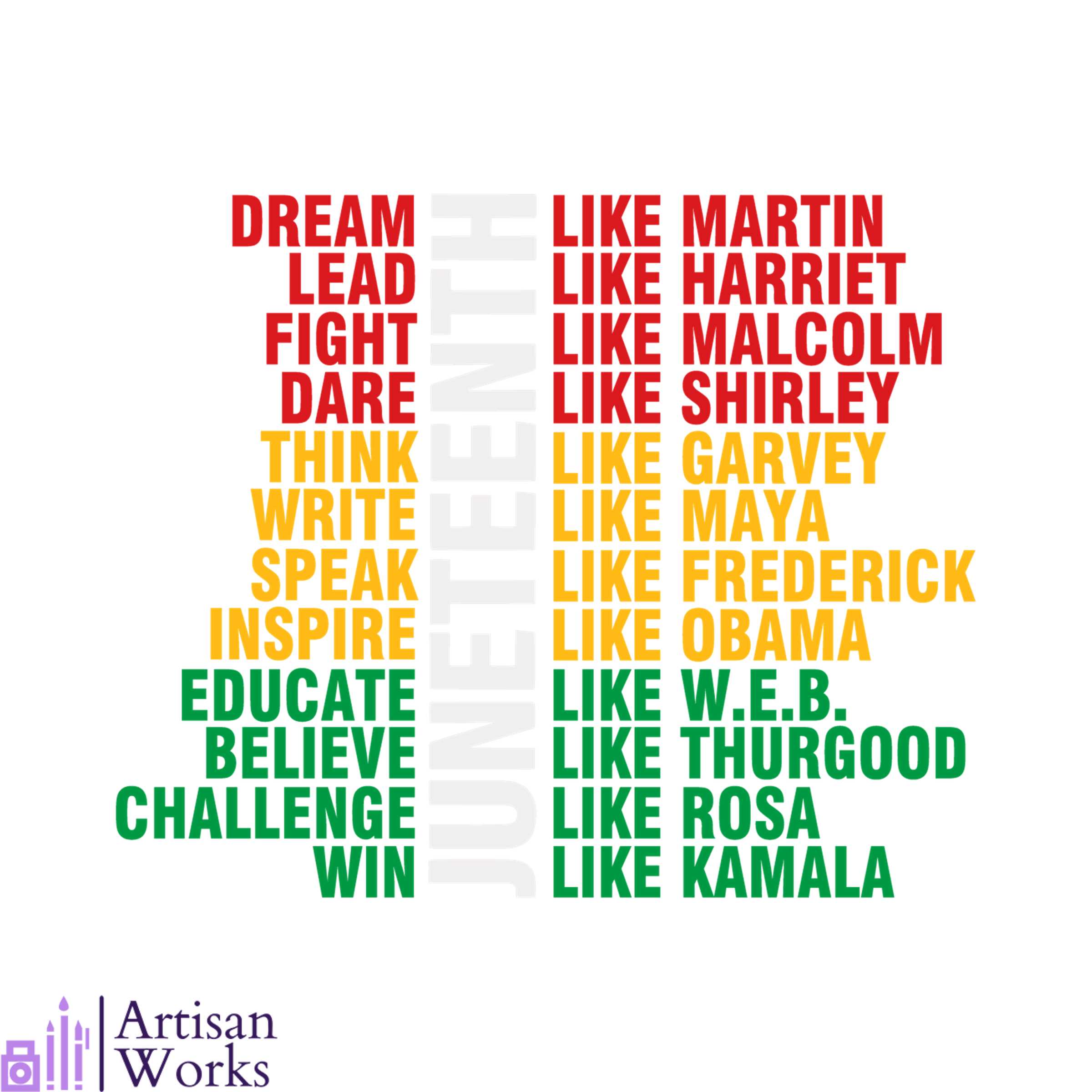 Juneteenth Dream Like Martin SVG Graphic Design Files | Inspire Uplift