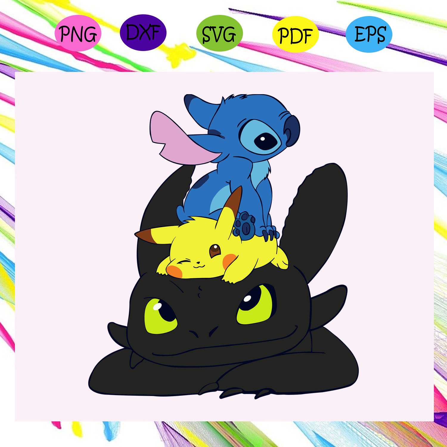 Lilo and stich, stich svg, pikachu svg, toothless svg, disne | Inspire ...