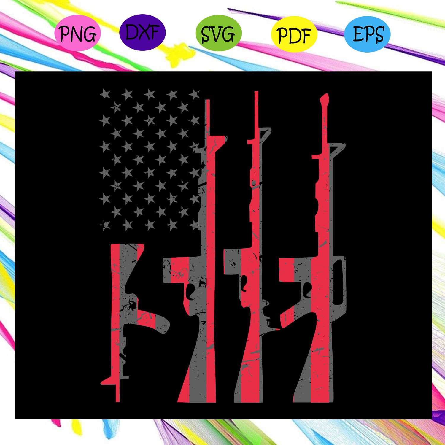 American Gun Flag ,America 4th Of July Patriotic Svg,America | Inspire ...