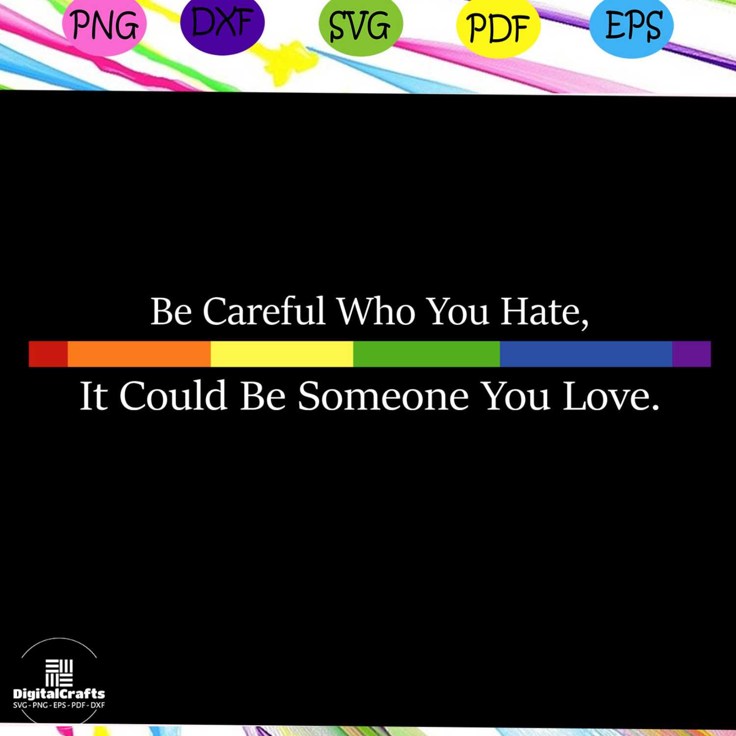 Be careful who you hate, rainbow heart svg,lgbt svg,lesbian | Inspire ...