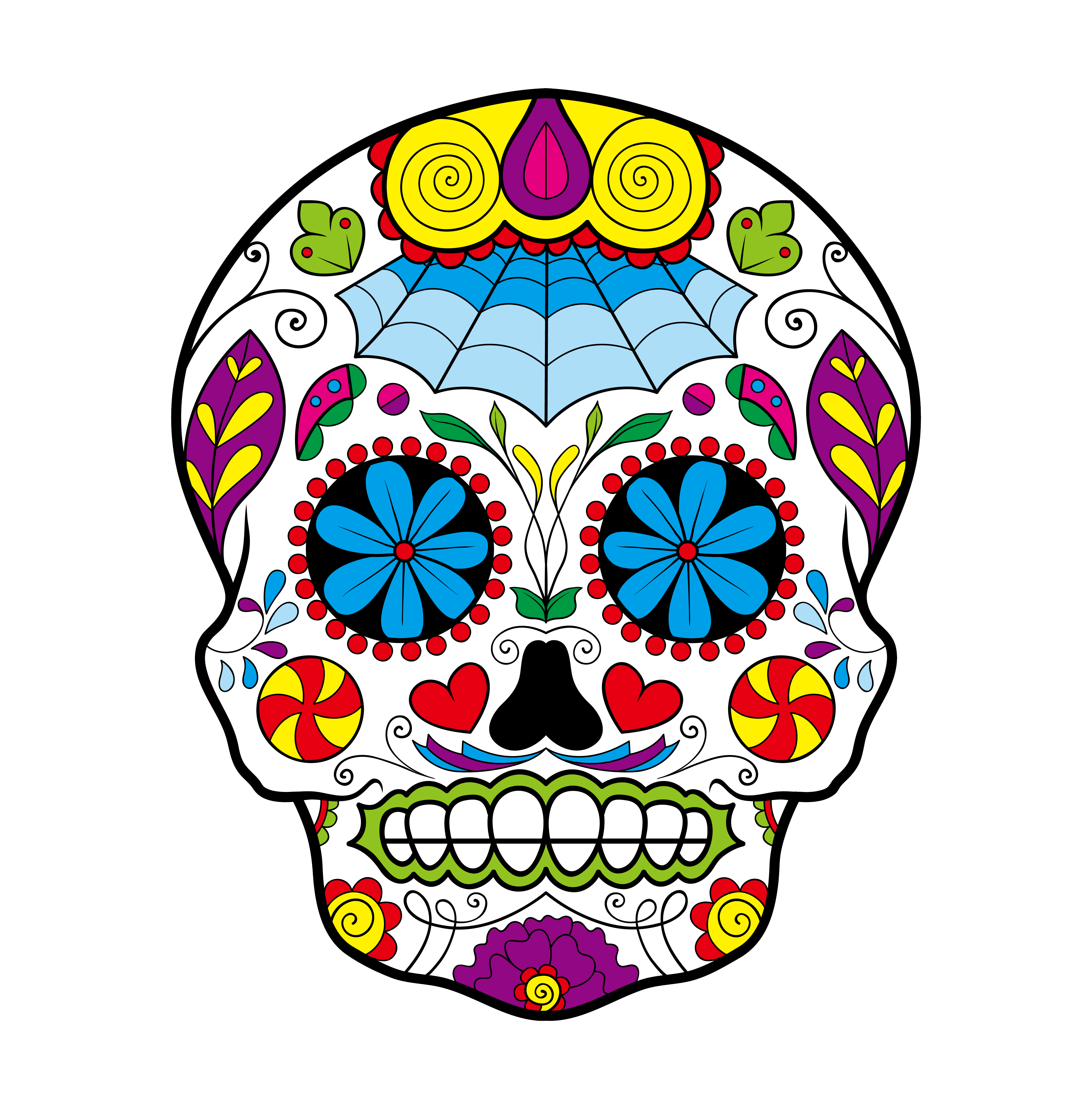 SKULL SVG, SKELETON SVG SKULL CLIPART, SILHOUETTE CAMEO STEN - Inspire ...