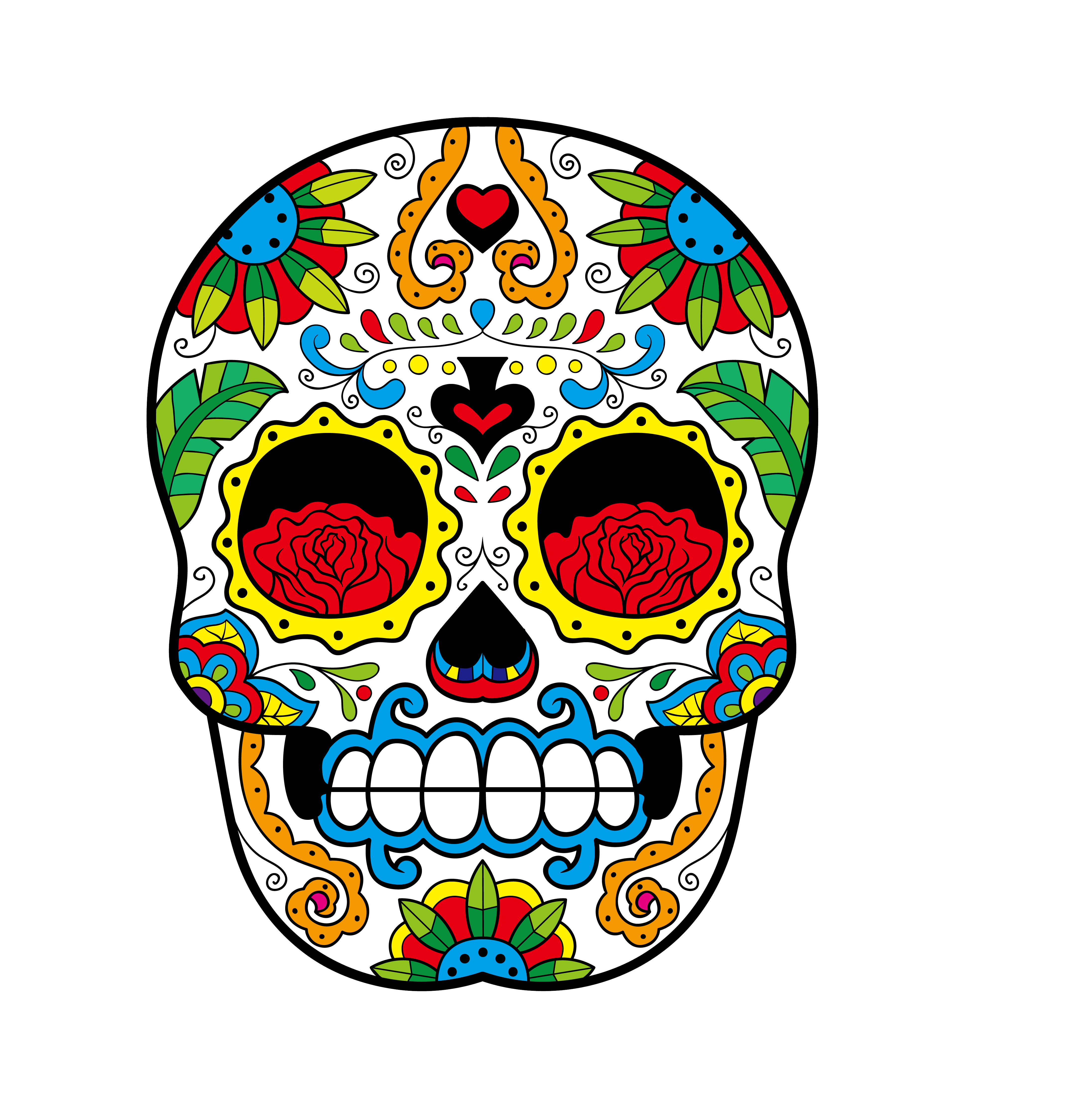 SKULL SVG, SKELETON SVG SKULL CLIPART, SILHOUETTE CAMEO STEN - Inspire ...