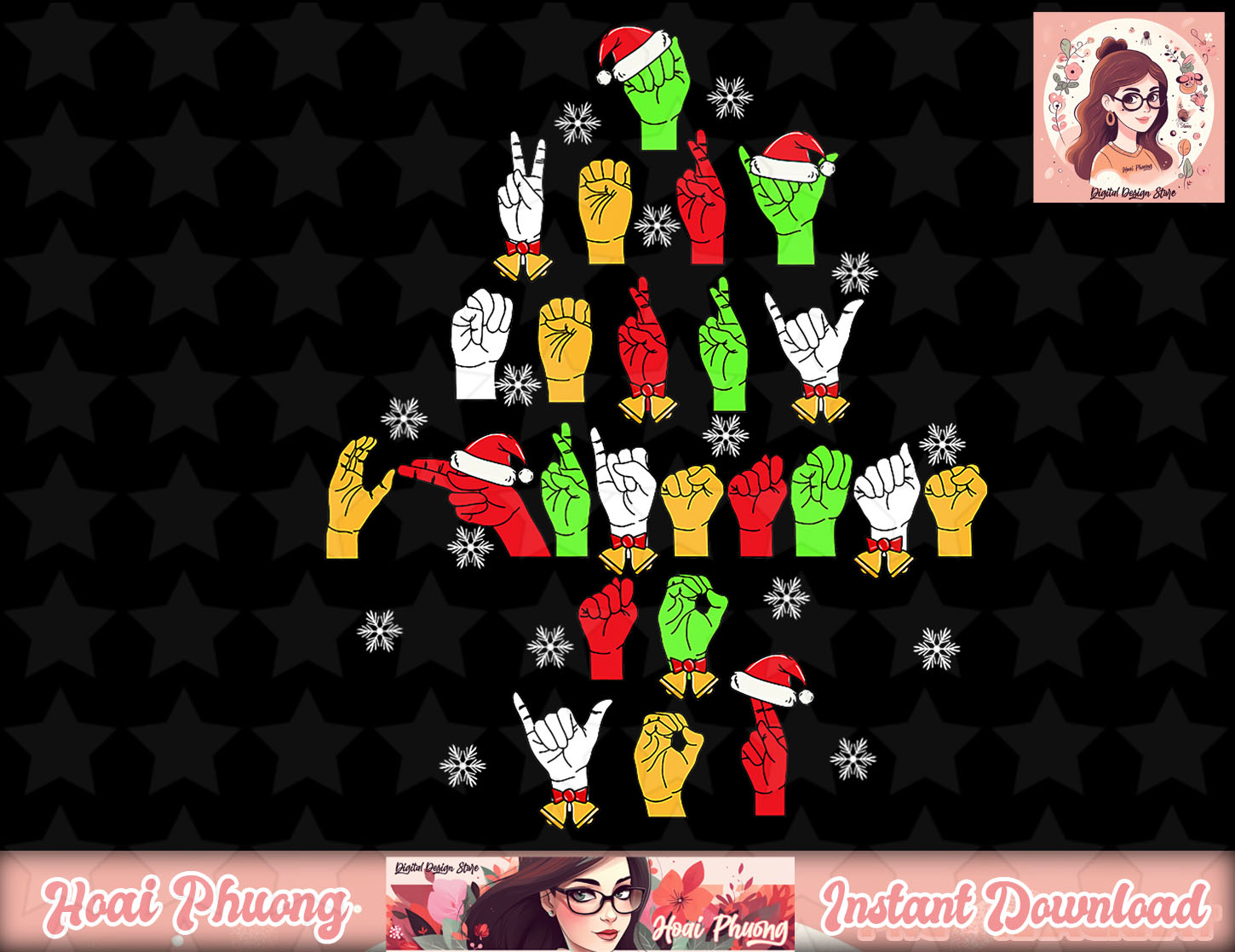 Funny Asl Christmas American Sign Language png, instant down | Inspire ...
