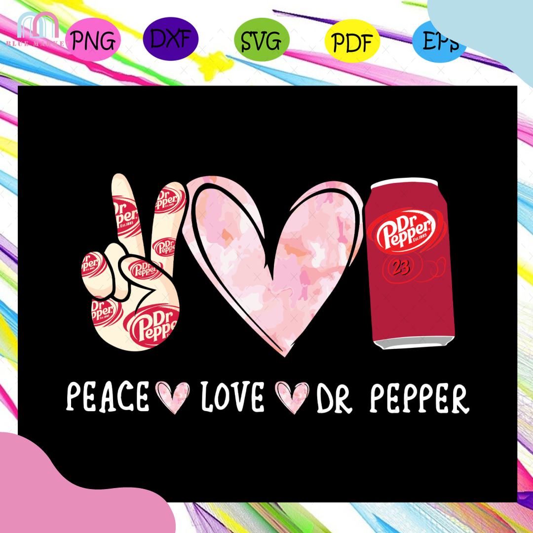 Peace Love Dr Pepper Svg TD0708 | Inspire Uplift