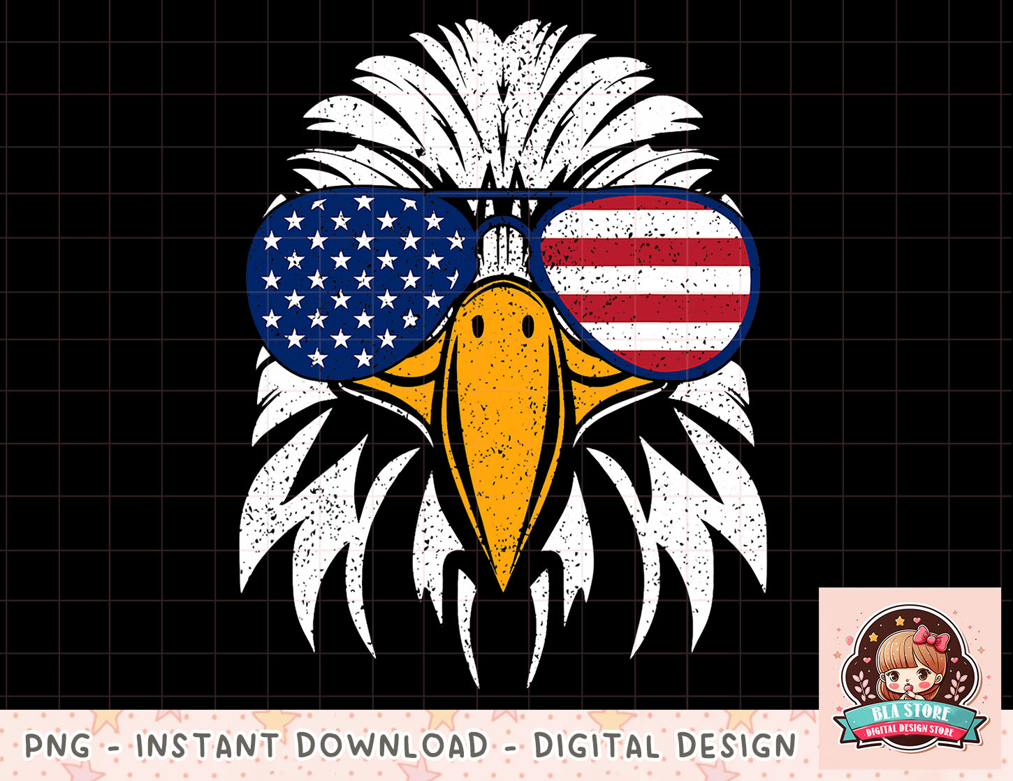 4th of July Bald Eagle Patriotic American Flag Glasses png, | Inspire ...