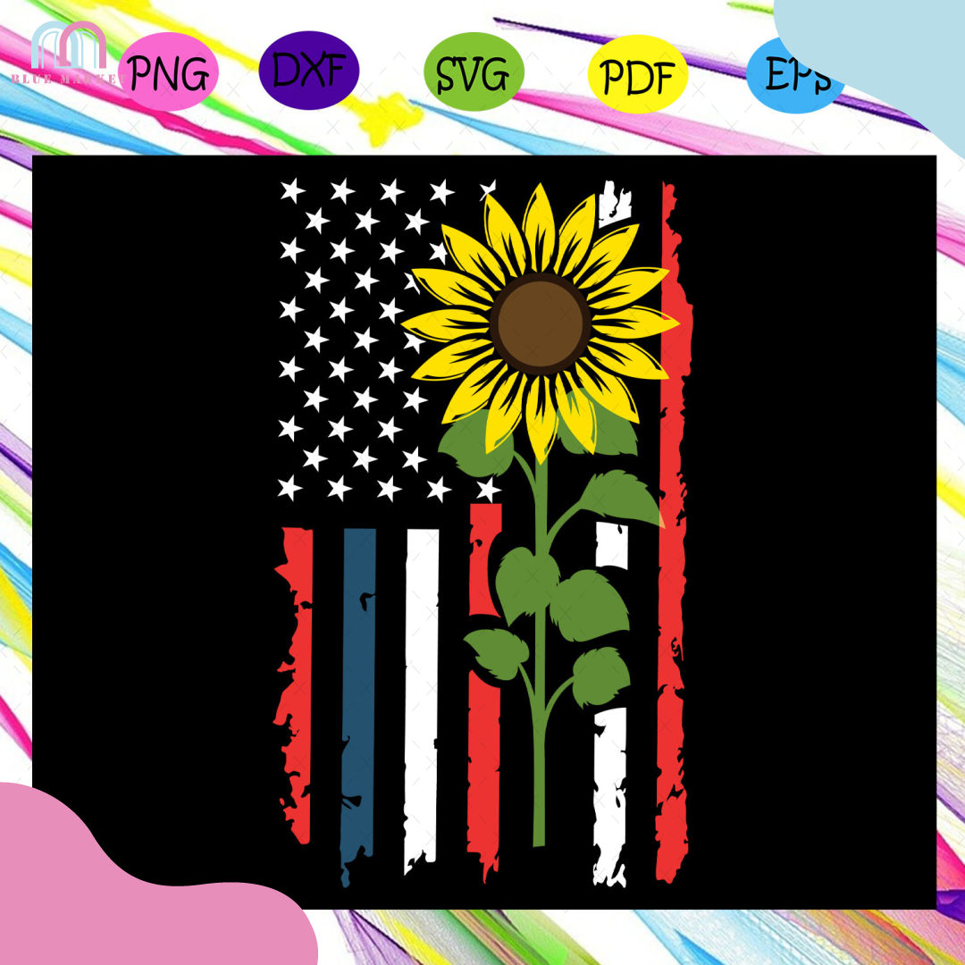 Sunflower america flag sunflowe | Inspire Uplift