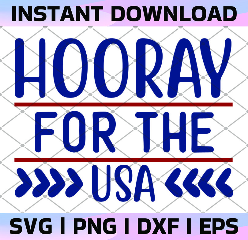 Hooray For The USA SVG Cut File, printable vector clip art, | Inspire ...