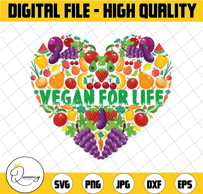 Vegan For Life SVG, Vegan SVG, Vegan Quote, Printable Vegan - Inspire ...