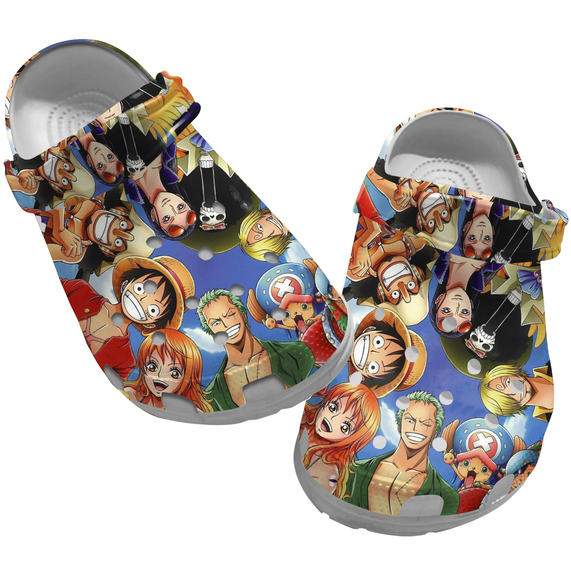 One Piece Clog Shoes Unisex, One Piece Crocs, Anime Sandals, - Inspire ...