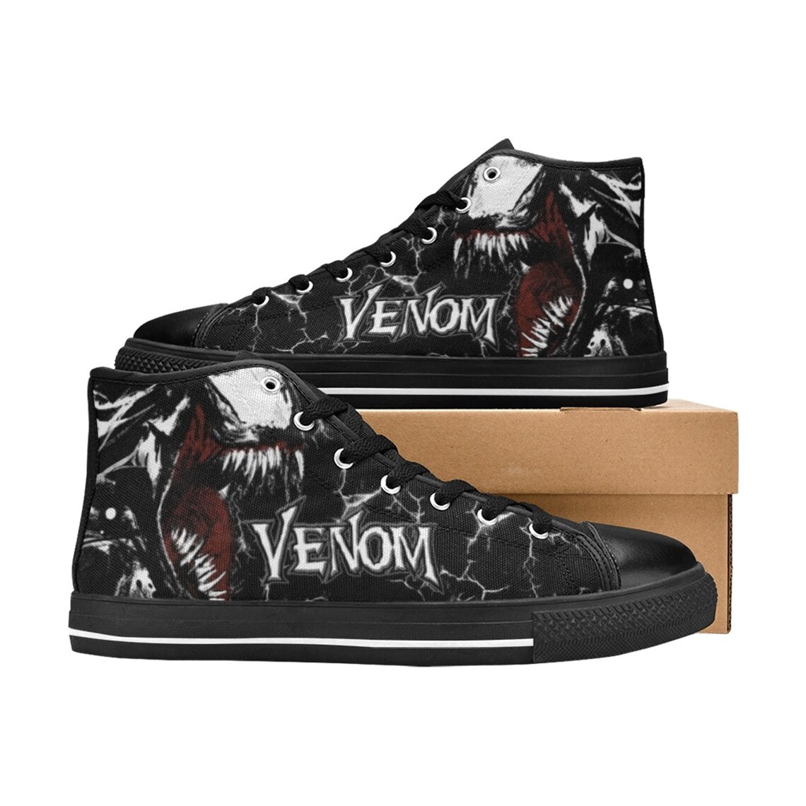 Venom Custom Adults High Top Canvas Shoes for Fan, Women and | Inspire ...