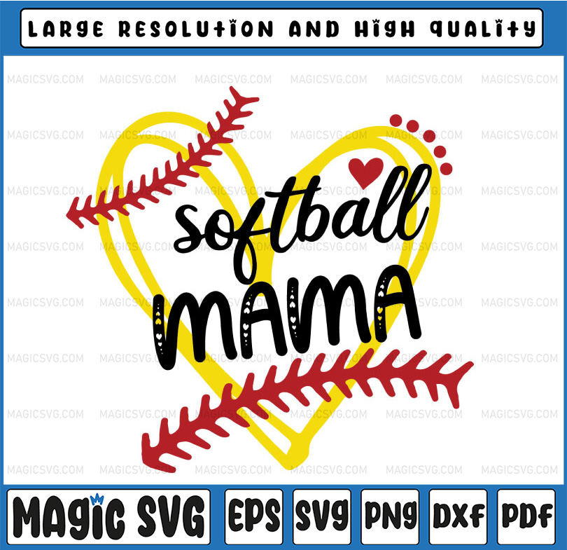 Softball Mama svg, softball cut file, softball svg, softball | Inspire ...