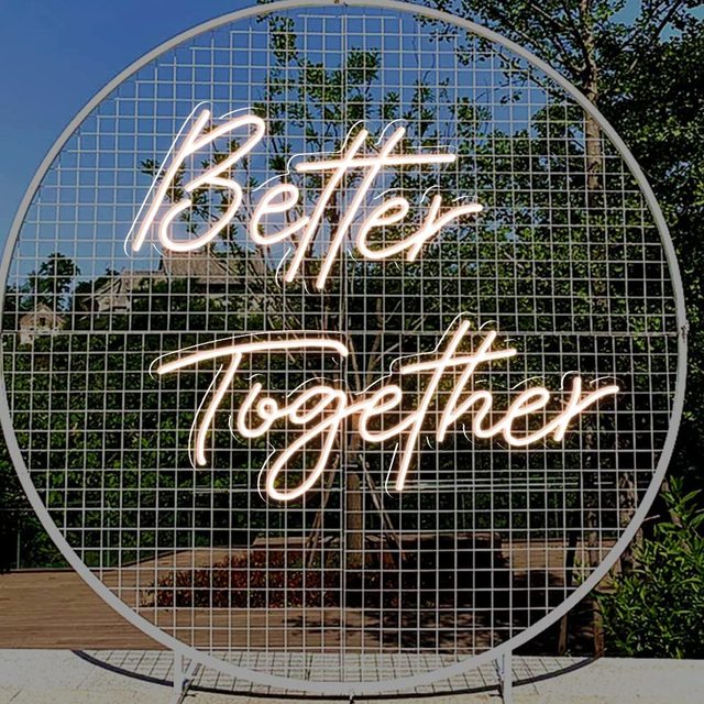 Custom Neon Sign Better Together Led Neon Light Warm White P | Inspire ...