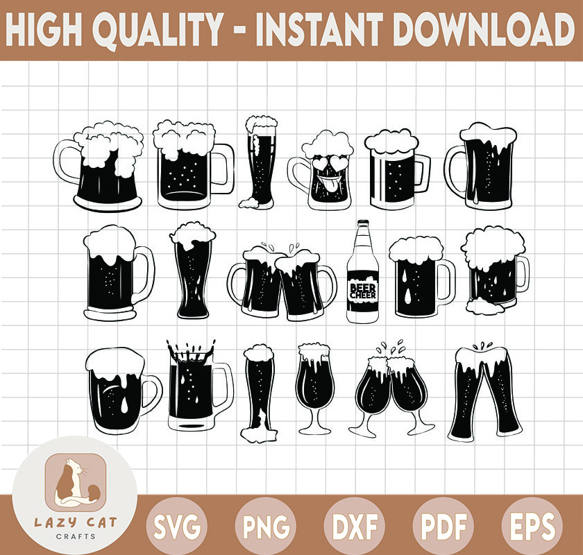 Beer Mug SVG, Beer Mug svg Cut Files, Beer Mug Bundle svg, | Inspire Uplift