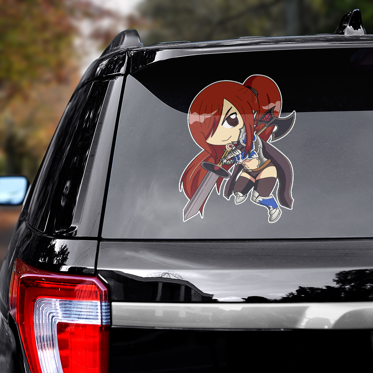 Erza Sticker, Erza Decal, Fairy Tail Sticker, Anime Decal Fo - Inspire ...