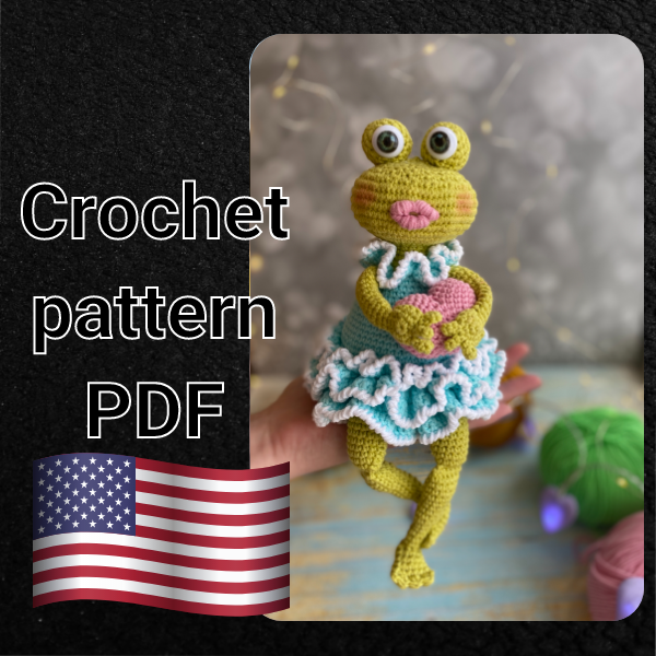 Frog in Amigurumi Dress Crochet PDF Pattern , Crochet patter | Inspire ...