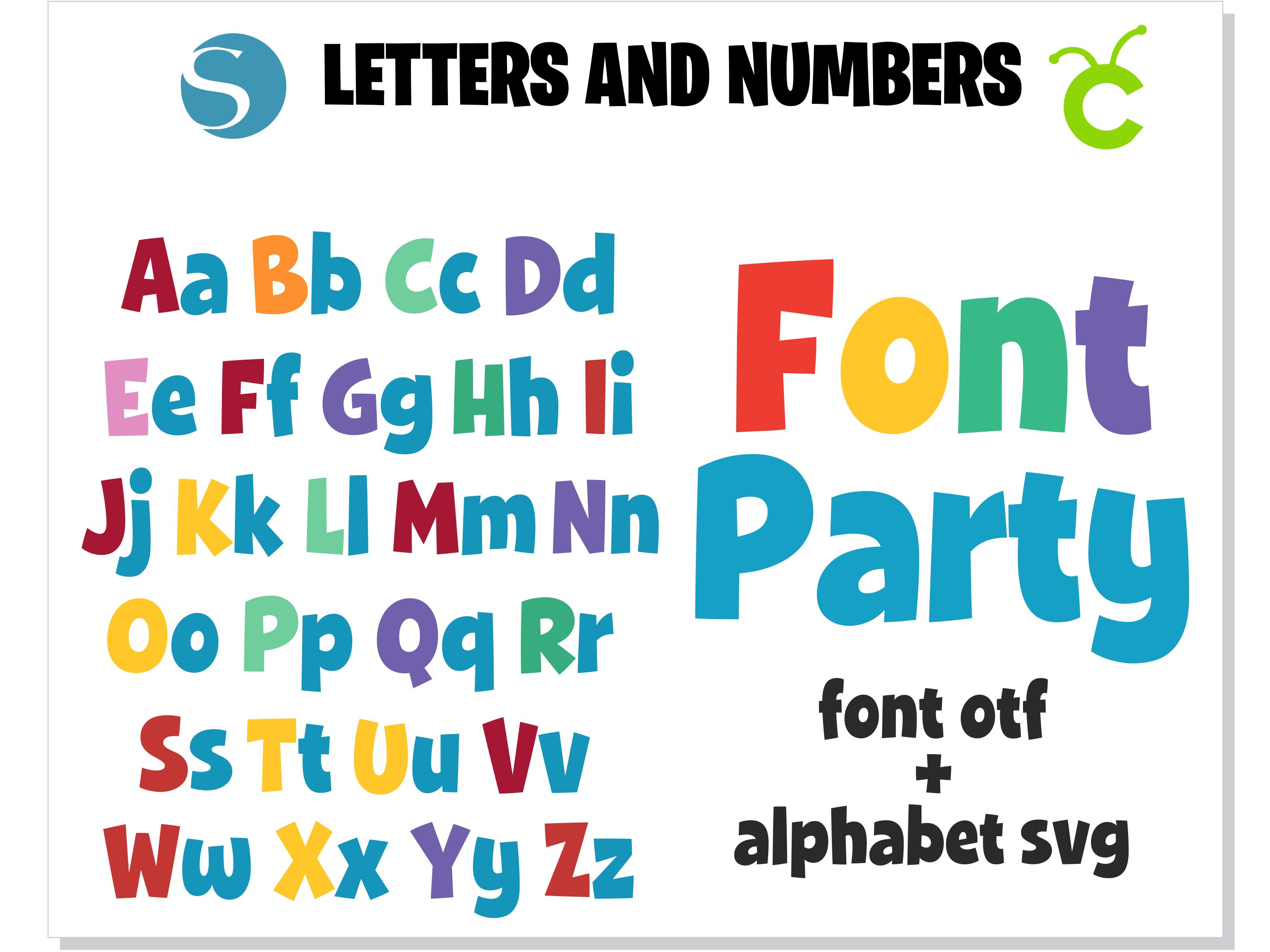 Word Party font otf, Word Party font svg, Party Birthday svg | Inspire ...