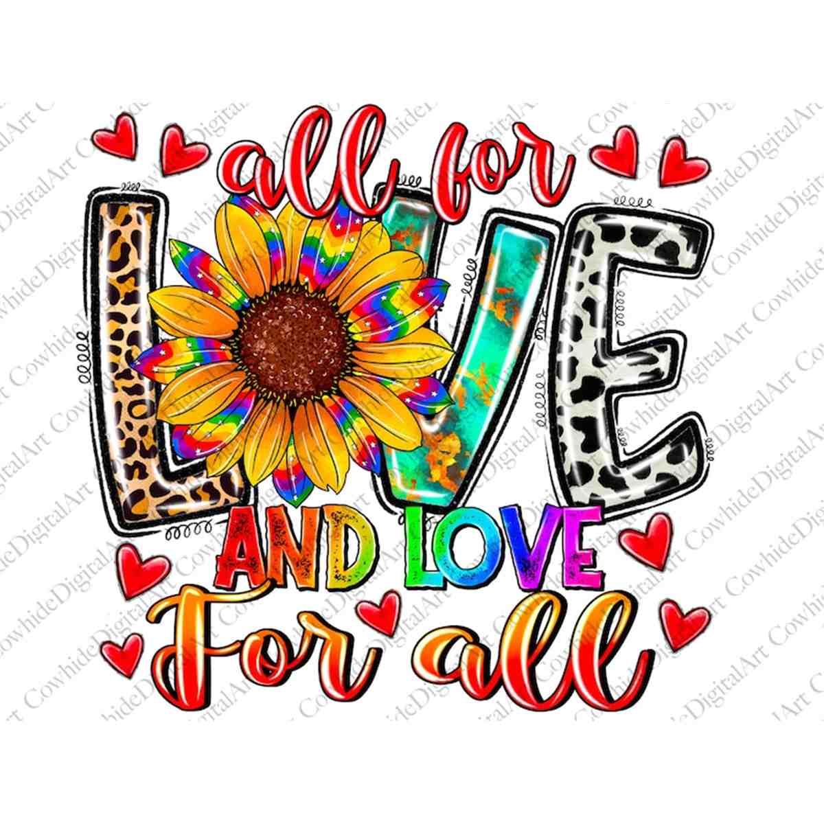 All for Love and Love for all PRIDE png sublimation design d | Inspire ...