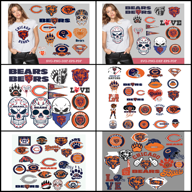 Chicago Bears Bundle Svg, Chicago Bears Svg, Bears Svg, Nfl | Inspire ...
