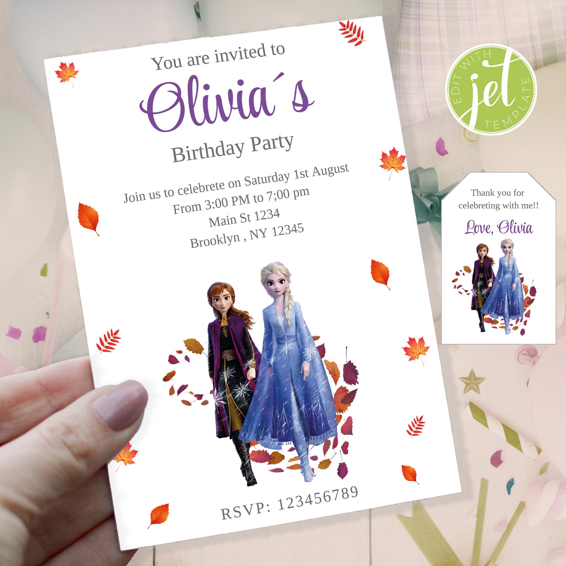 Frozen Birthday Invitation , Editable Birthday Invitation, F | Inspire ...