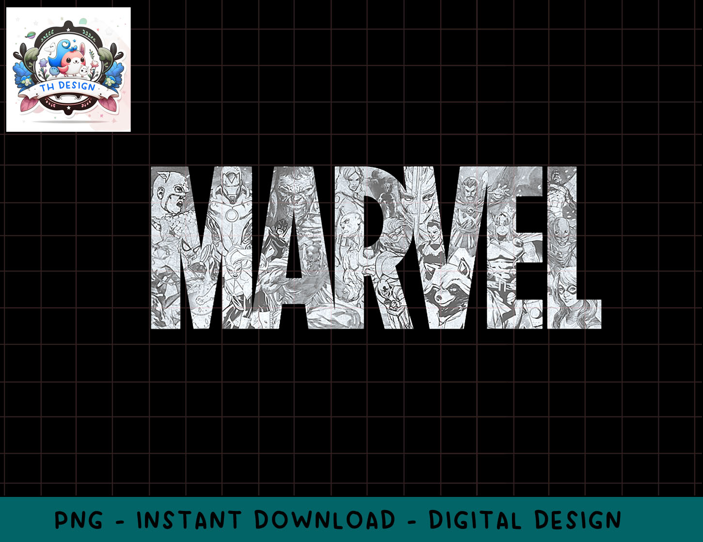 Marvel Logo Comics Gray Pencil Sketch Super Heroes Avengers | Inspire ...