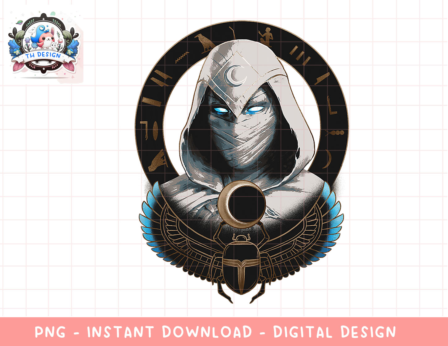 Marvel Moon Knight Egyptian Hieroglyphs png, sublimation.jpg - Inspire ...