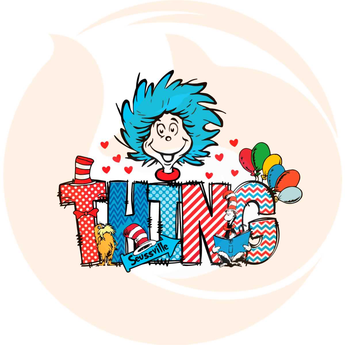 Seussville Little Miss Thing SVG For Cricut Sublimation File | Inspire ...