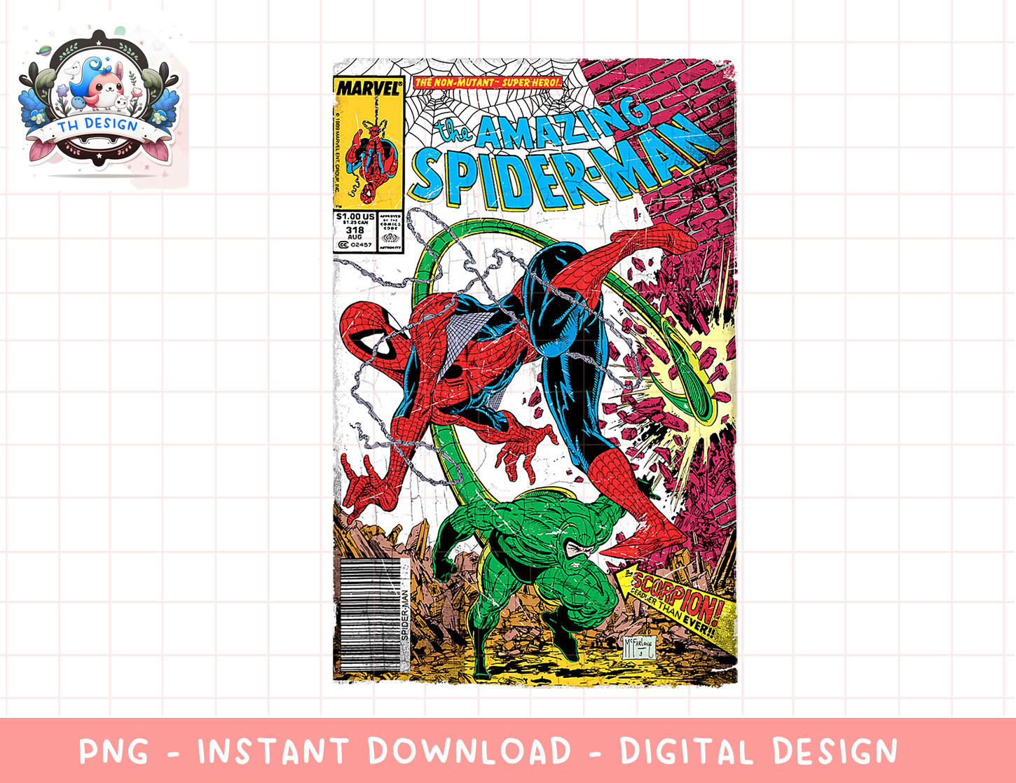 Marvel Spider-Man Classic Retro Comic Scorpion Cover T-Shirt | Inspire ...