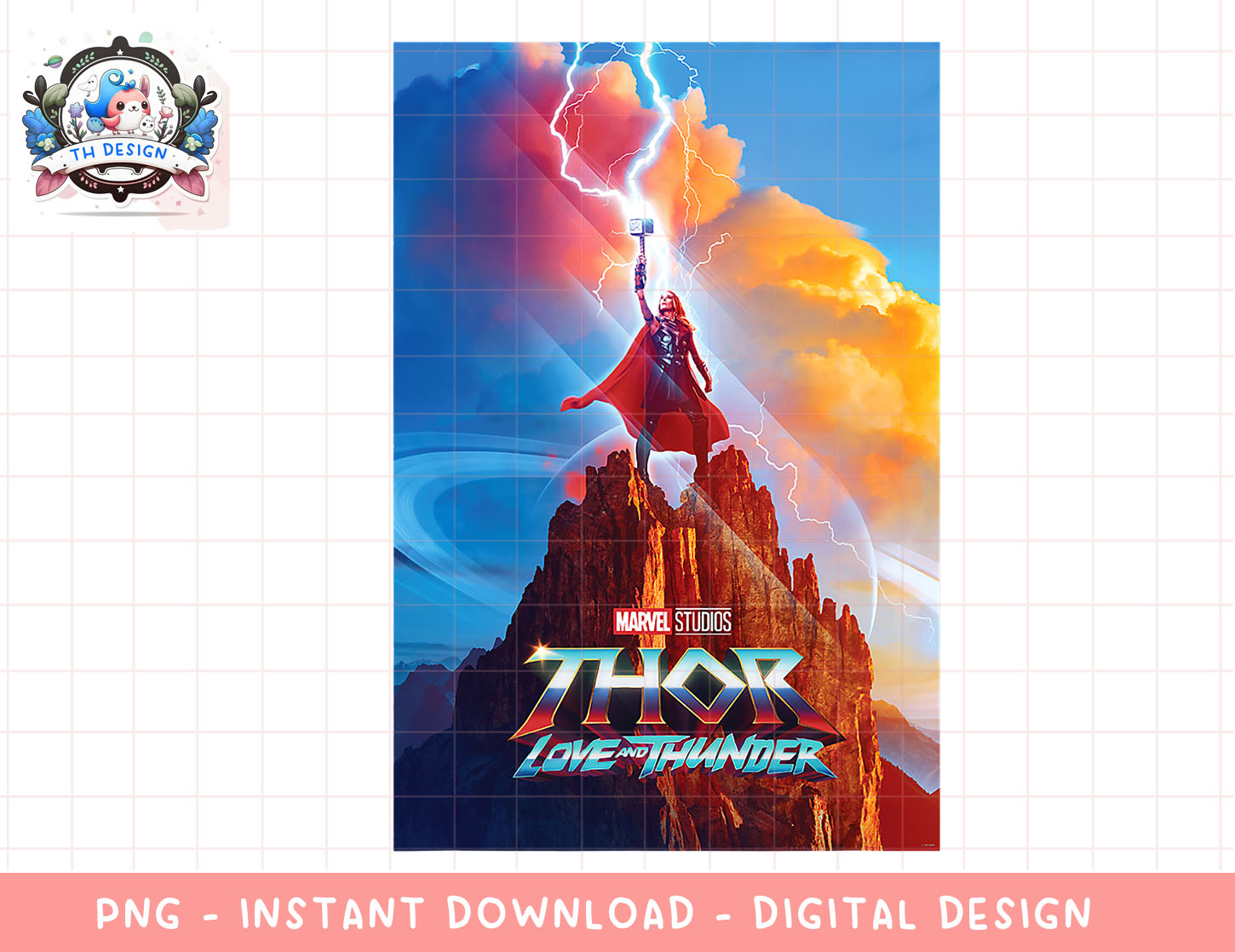 Marvel Thor Love and Thunder Jane Foster Mjolnir Poster png, | Inspire ...