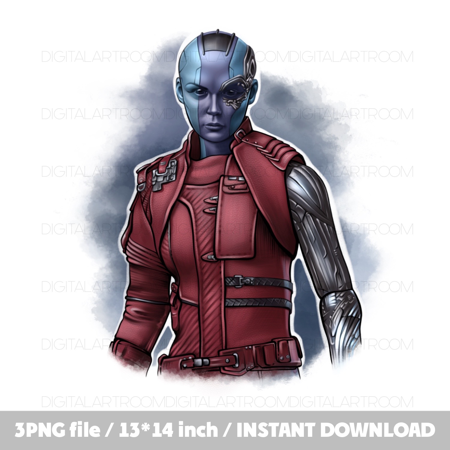 Nebula Superhero PNG Sublimation design Clipart | Inspire Uplift