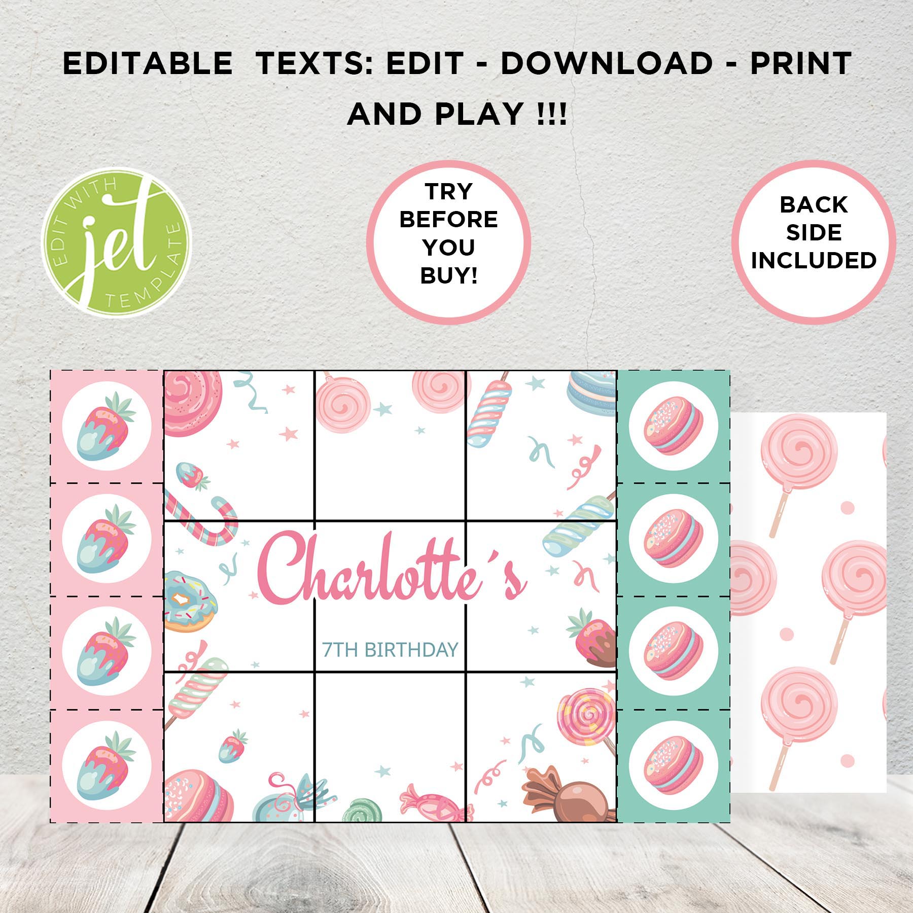 Candyland Tic Tac Toe, Personalized Games, Kids Games | Inspire Uplift