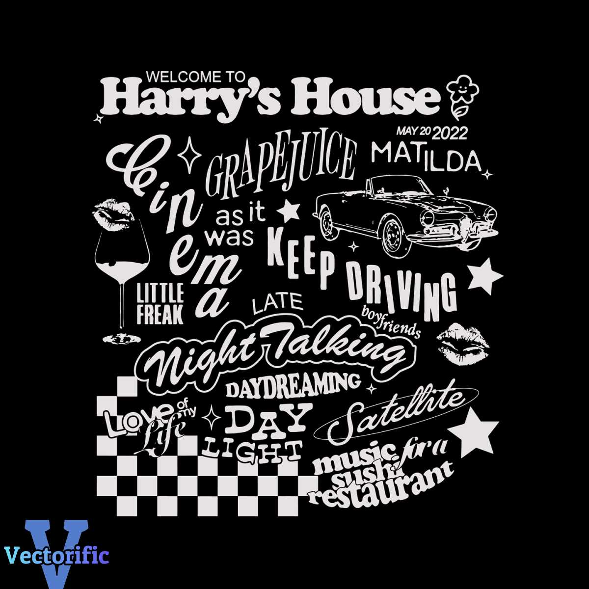 Harry Styles Harrys House Tracklist SVG Graphic Design Files - Inspire ...
