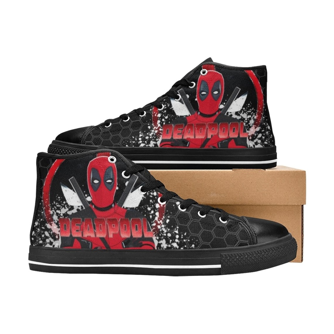Deadpool High Canvas Shoes for Fan, Women and Men, Deadpool | Inspire ...