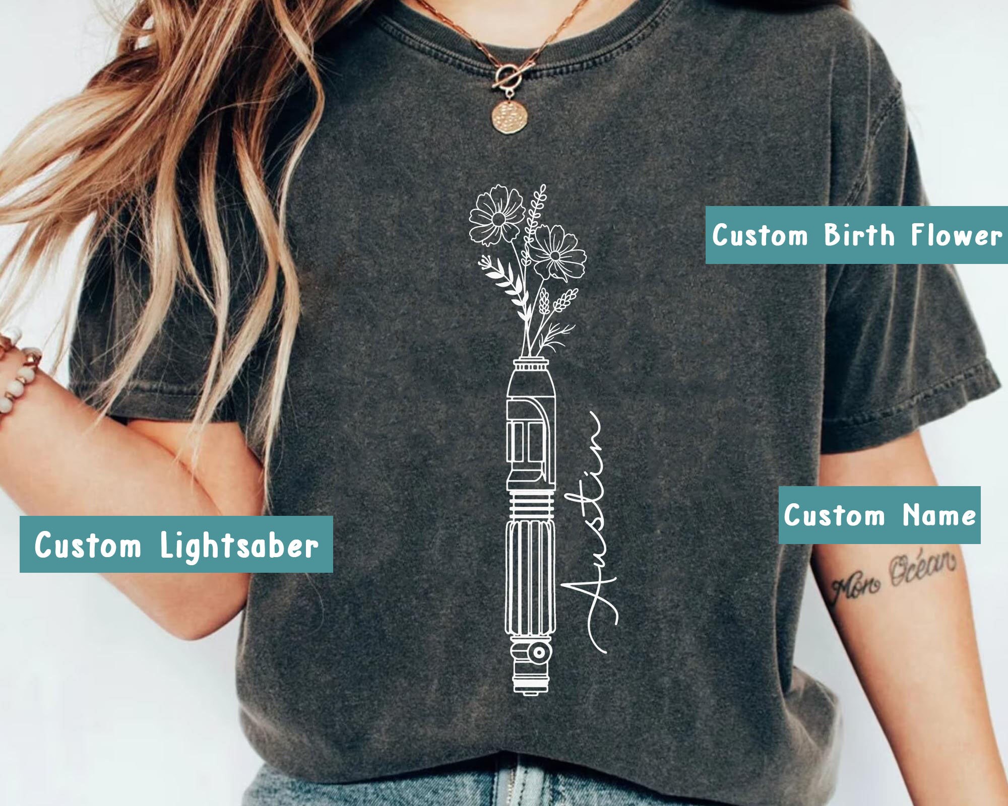 Custom Star Wars Lightsaber And Birth Month Flo | Inspire Uplift