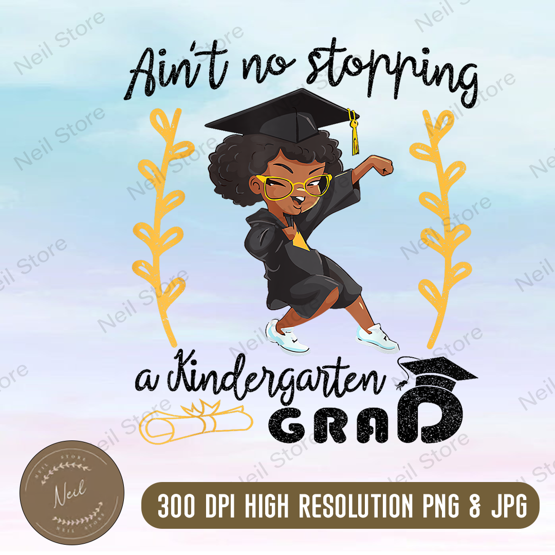 Black Girl magic Graduate Kindergarten Graduation 2023 White - Inspire ...