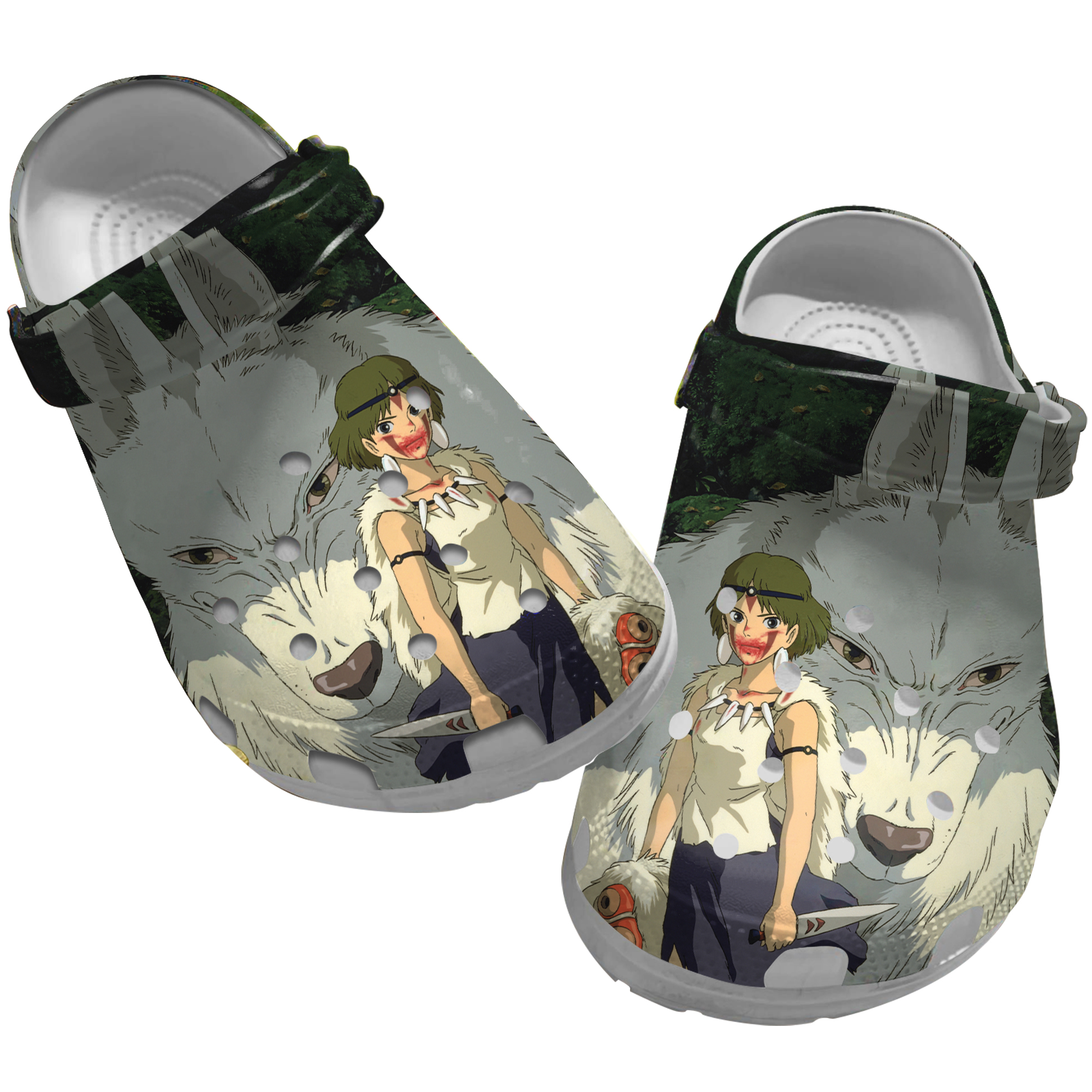 Anime Crocs, Princess Mononoke Crocs, Princess Mononoke Clog - Inspire ...
