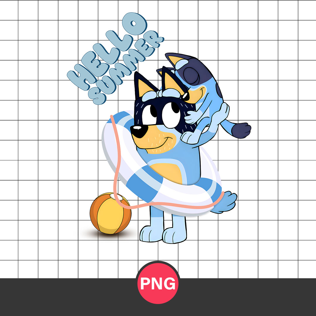 Bluey Hello Summer Png, Bluey Vacation Png, Bluey Png, Carto | Inspire ...