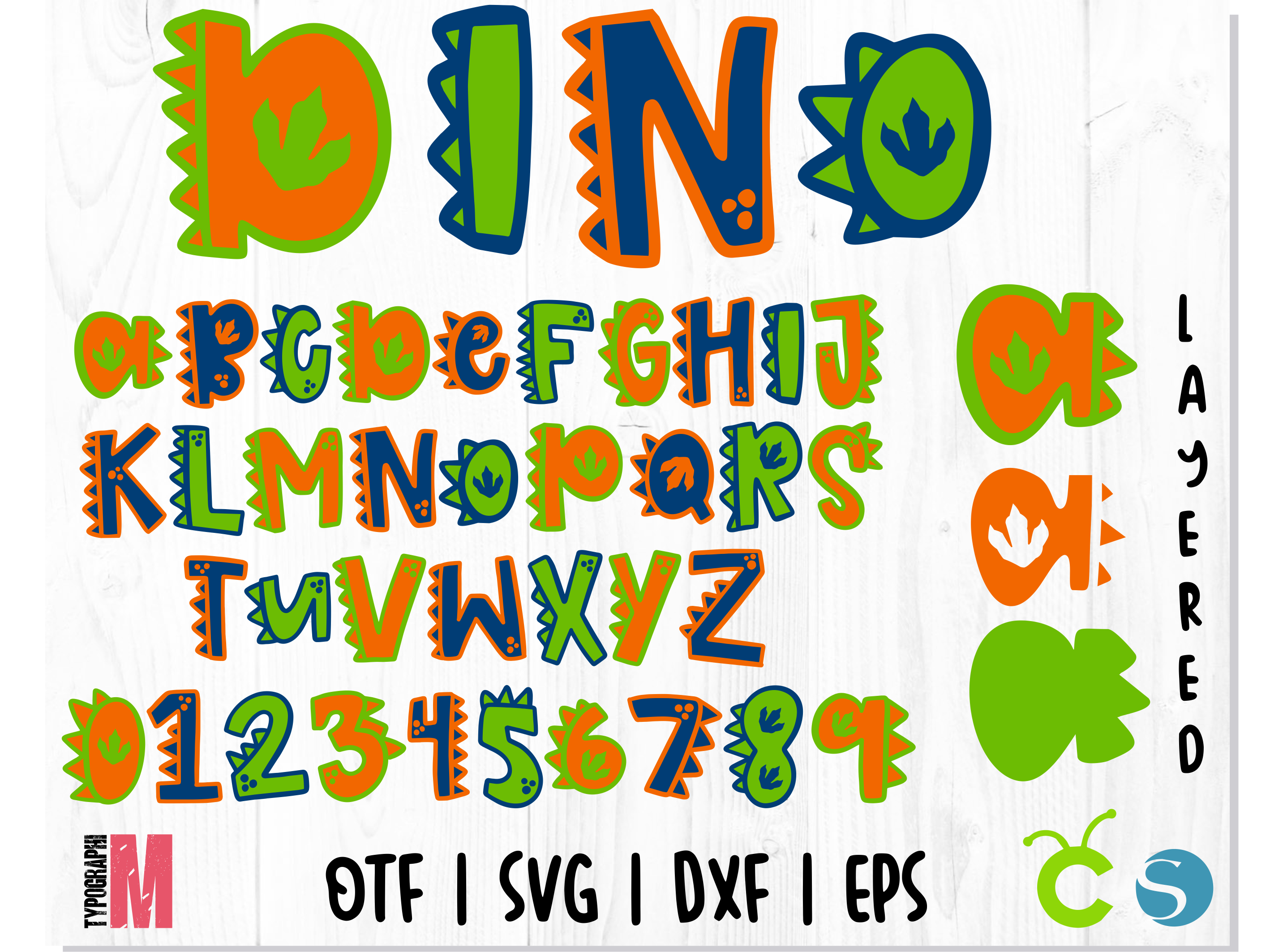 Dinosaur Font SVG Layered, Dinosaur Font SVG, Dinosaur Alpha | Inspire ...