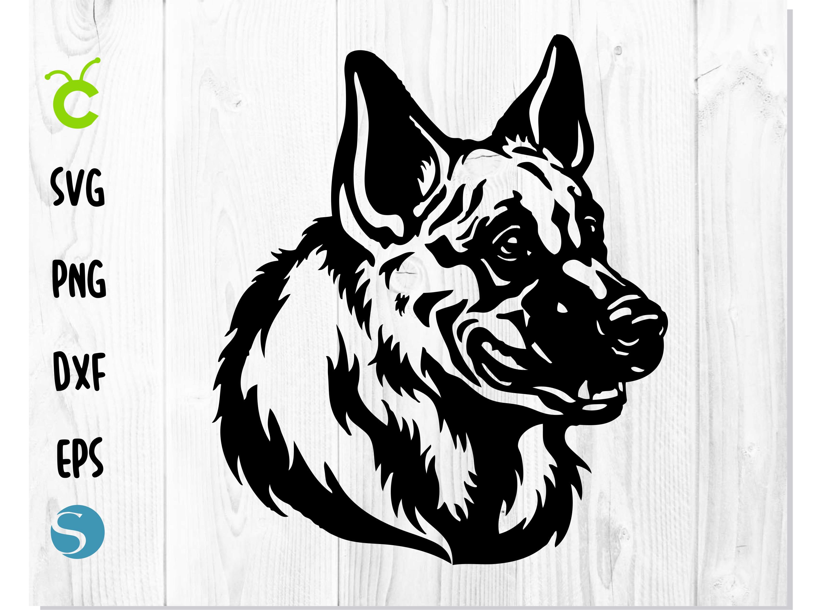 Dog German Shepherd Head SVG | German Shepherd svg, German S | Inspire ...