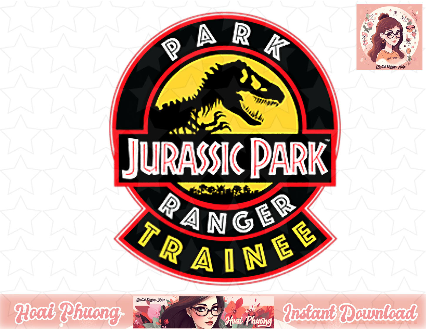 Jurassic Park Left Chest Park Ranger Trainee Logo png, insta | Inspire ...