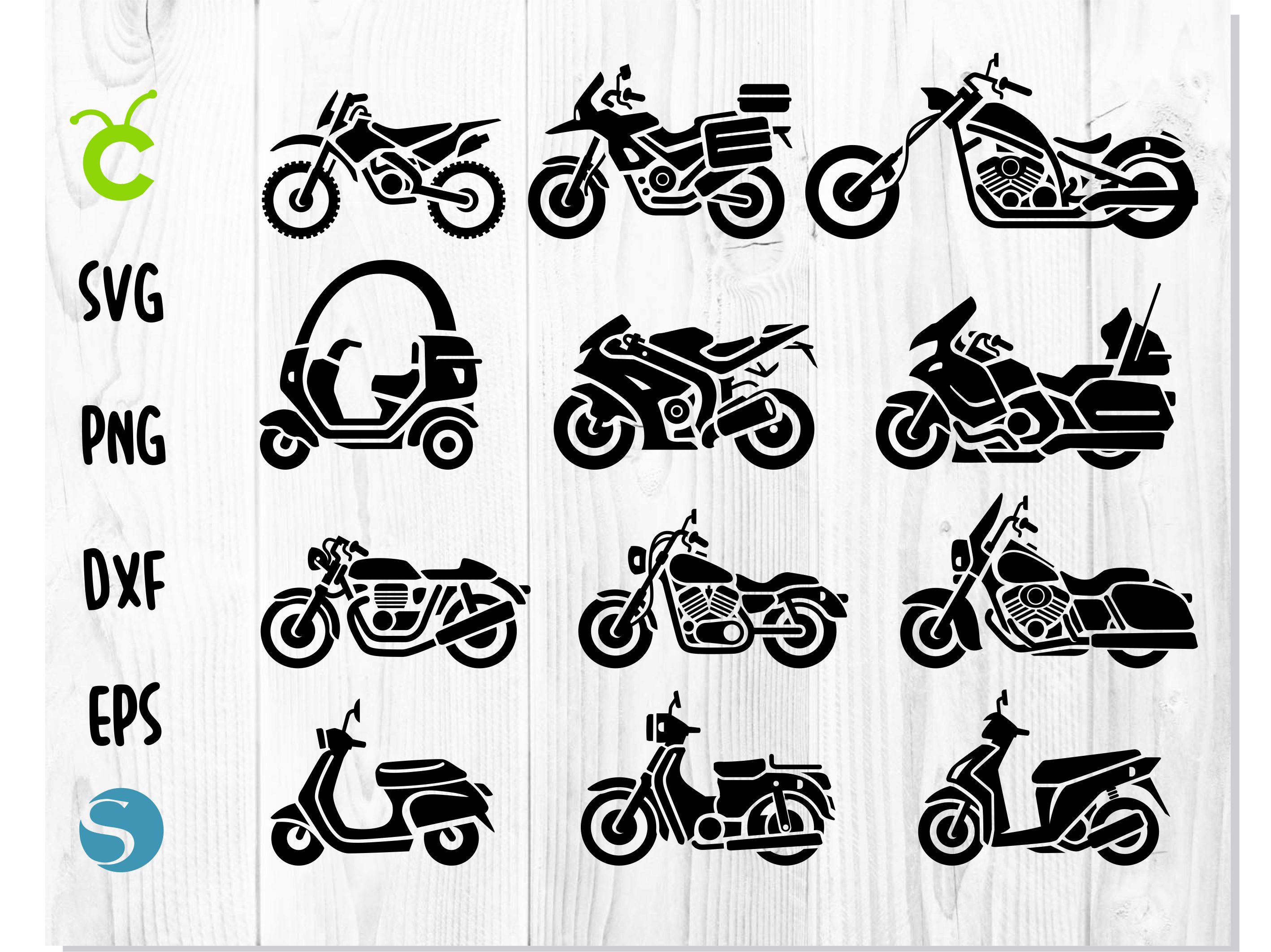 Motorcycle Silhouettes SVG Bundle | Motorcycle vector file, - Inspire ...