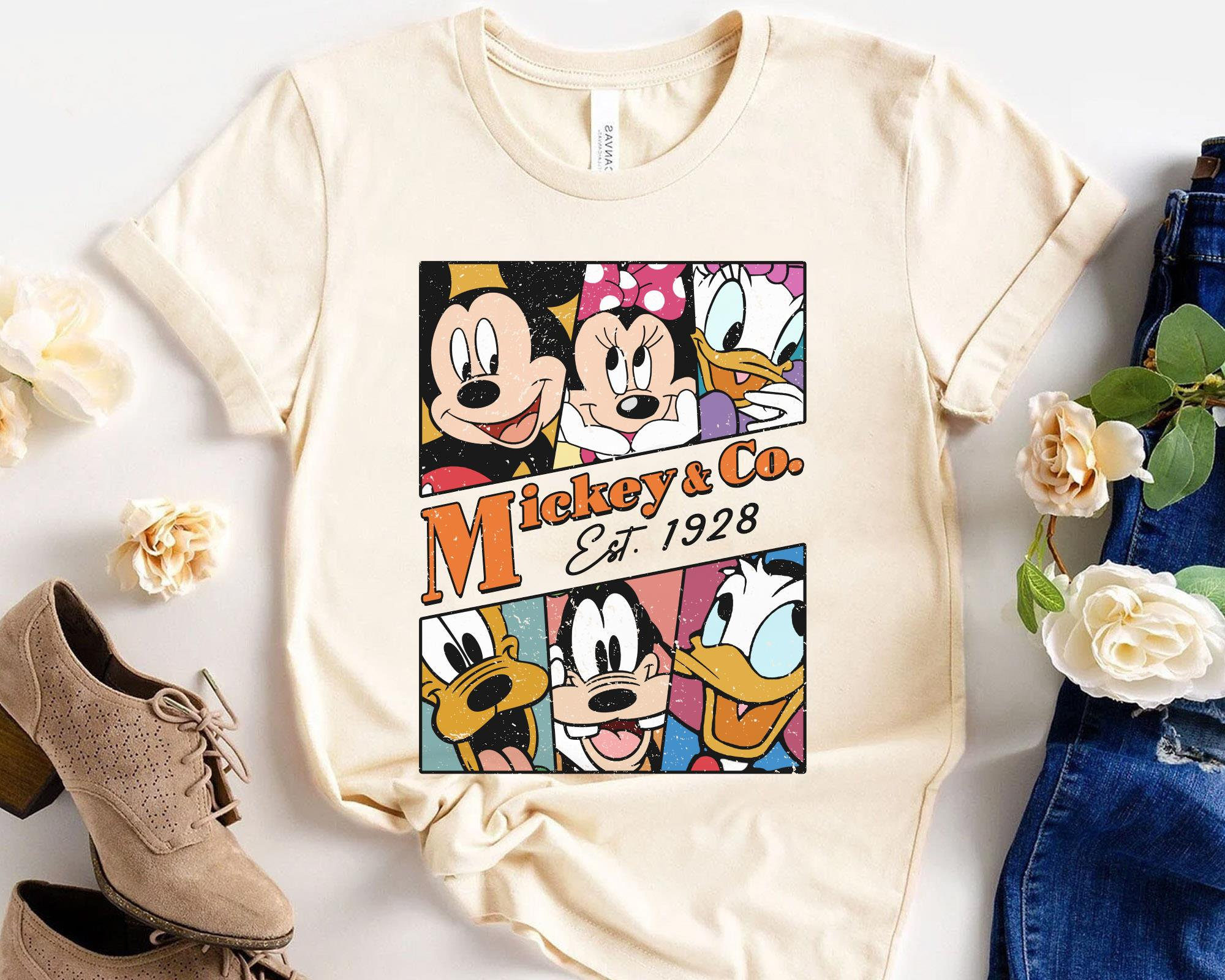 Retro 90s Mickey Co Est 1928 Shirt Mickey and F | Inspire Uplift