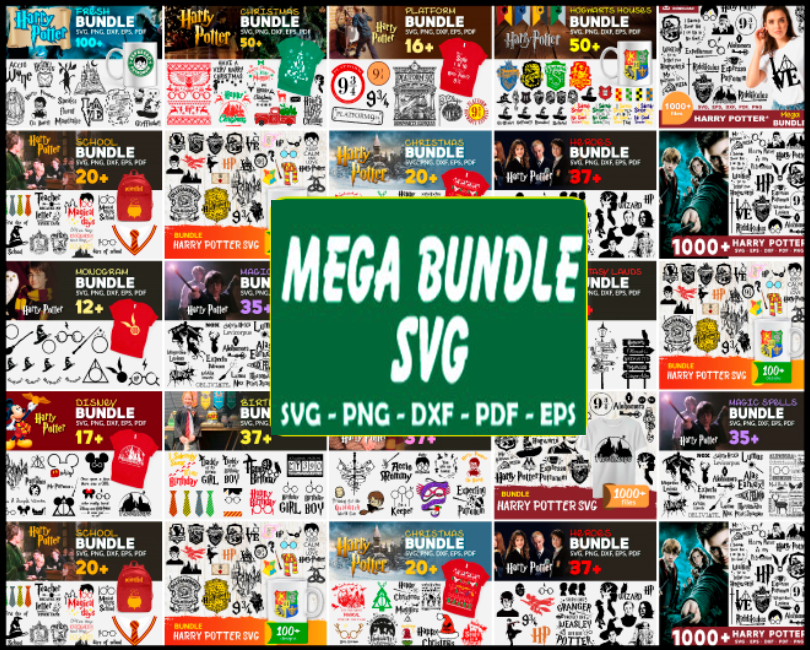 5000 Harry Potter Mega Bundle Svg, Harry Potter Svg, Harry P - Inspire ...