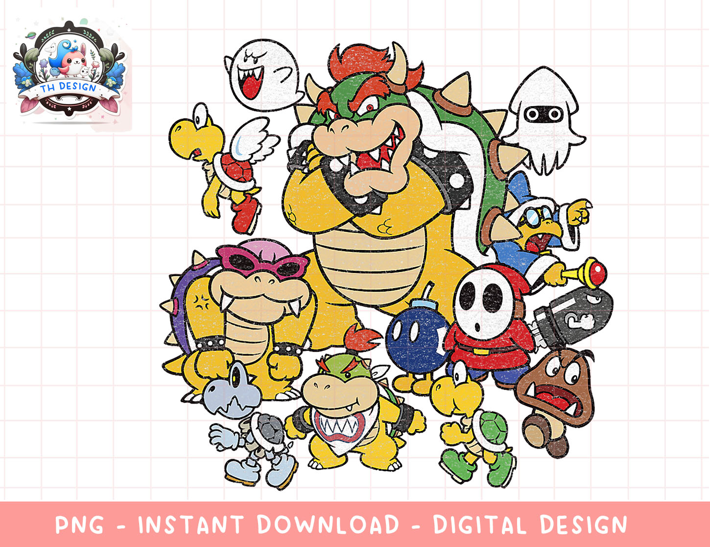Nintendo Super Mario Bowser Enemy Group Shot png, sublimatio | Inspire ...