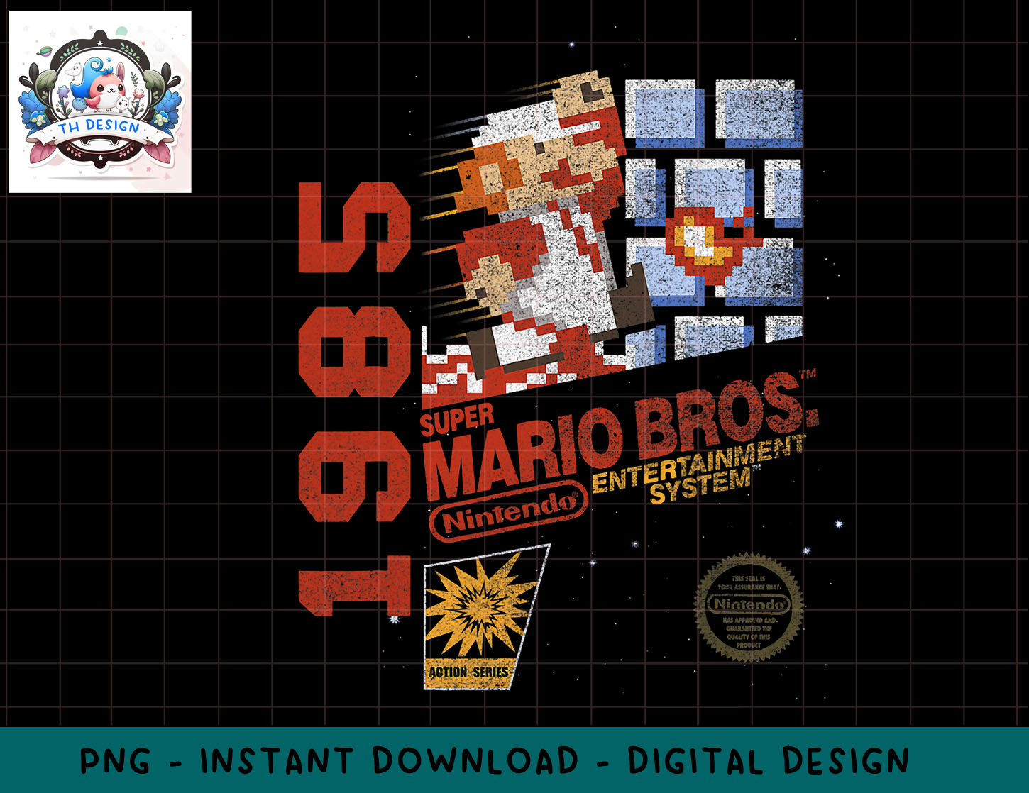 Super Mario 1985 Retro Cover png, sublimation.jpg | Inspire Uplift