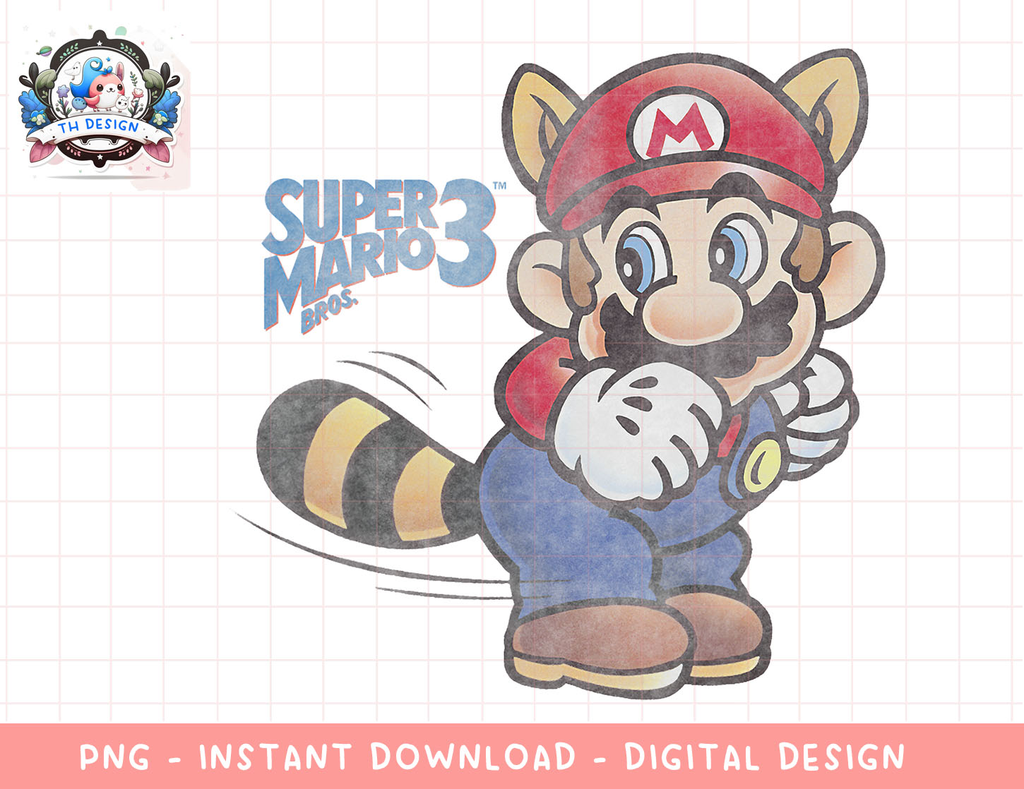 Super Mario Bros 3 Raccoon Mario Tail Attack png, sublimatio - Inspire ...