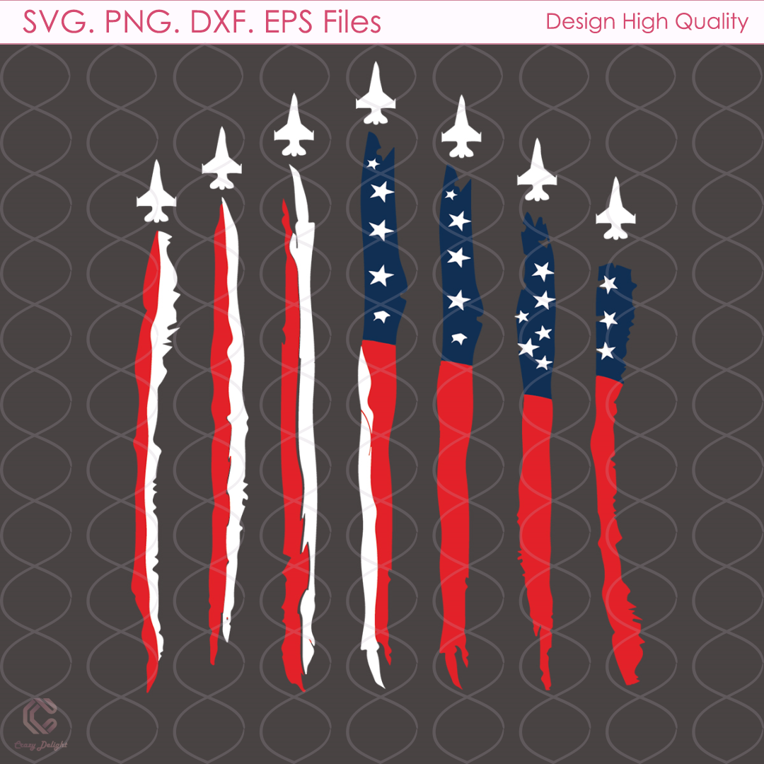 American Flag Usa Airplane Svg, 4th Of July Svg, American Fl | Inspire ...