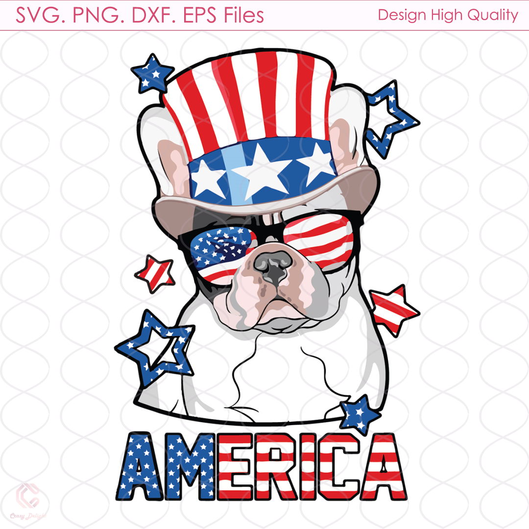 Bulldog American Svg, 4th Of July, American Flag Svg, Americ - Inspire ...