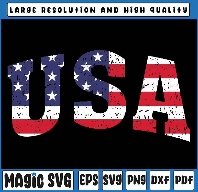 USA Patriotic American Flag Distressed Svg, USA American Fla | Inspire ...