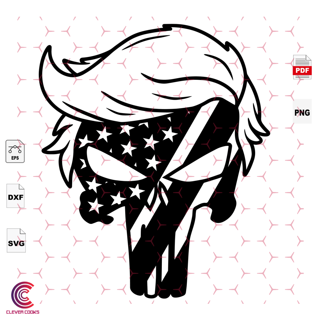 Trump Punisher, Trump Punisher SVG, Trump sticker, | Inspire Uplift