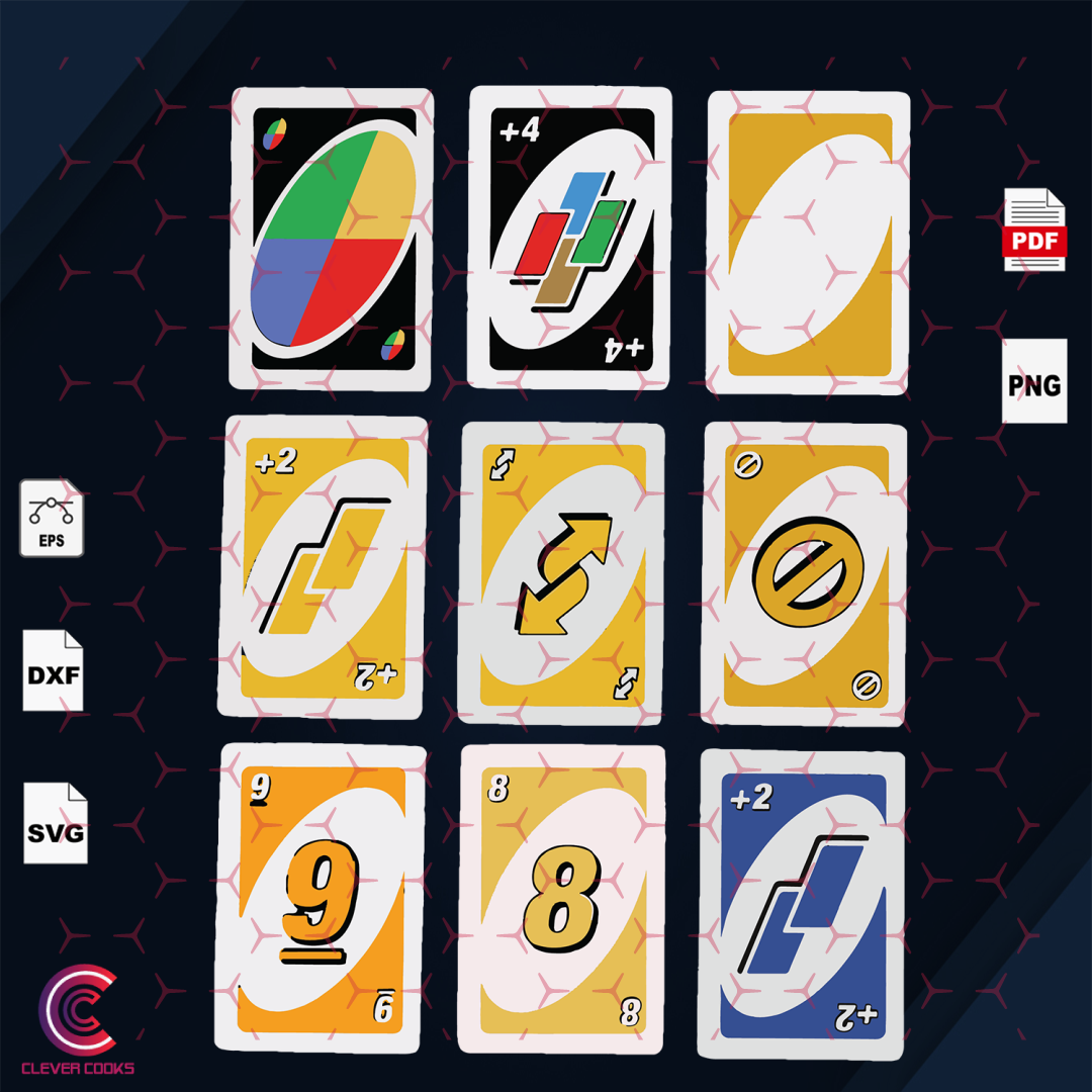 Uno Card, Uno Card Bundle Svg, Uno Svg Birthday, U | Inspire Uplift